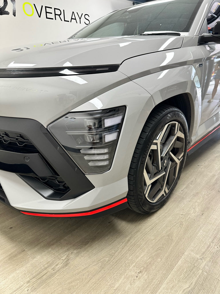 Hyundai Kona N Line Coloured Accent Overlay Full Kit 2024+ – 21OVERLAYS