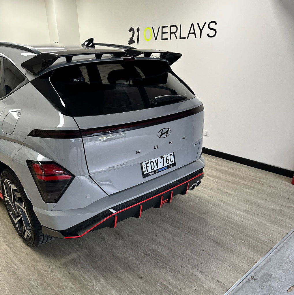 Hyundai Kona N Line Coloured Accent Overlay Full Kit 2024+ – 21OVERLAYS