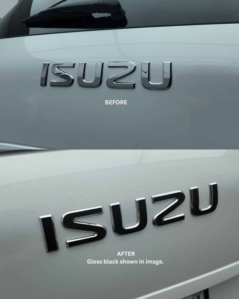 Isuzu Pre-Facelift MU-X Front & Rear Badge Overlay 2021-2024 – 21OVERLAYS