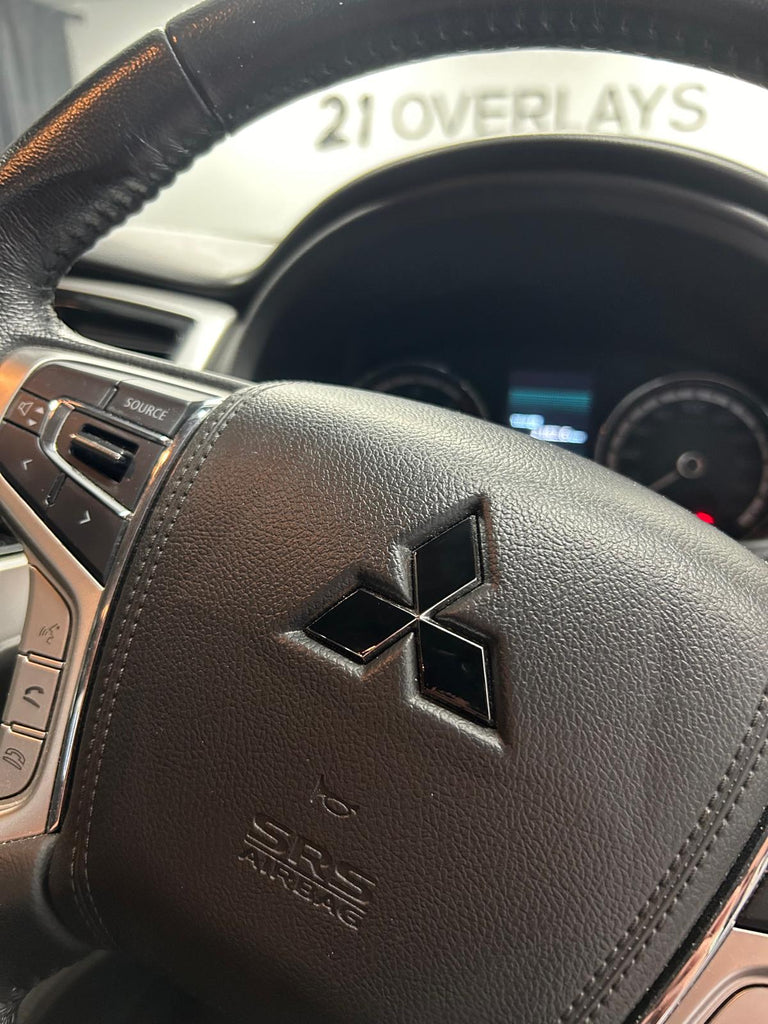 Mitsubishi Triton Front, Rear and Steering Wheel Badge Overlay Set 201 ...